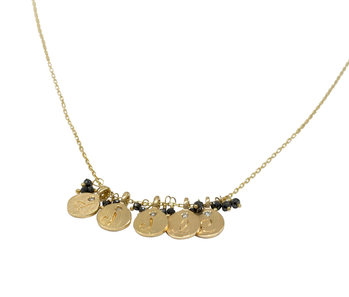 Premium/ Love Letter Necklace with 5 Charms | Mauri Pioppo Fine Jewelry